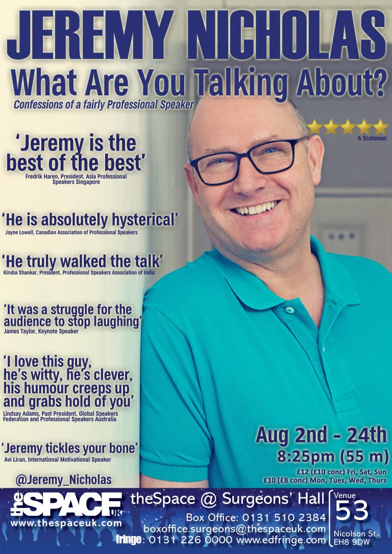 Speaker, Humorist and Keynote Tickler – Jeremy Nicholas